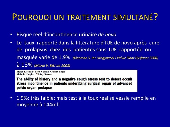 Urofrance | Pour ou Contre 2 : Prolapsus génital et incontinence ...