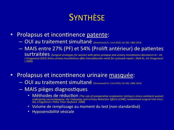 Urofrance | Pour ou Contre 2 : Prolapsus génital et incontinence ...